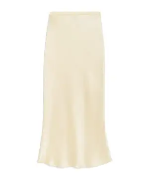 ANINE BING Bar Silk Midi Skirt - Nude