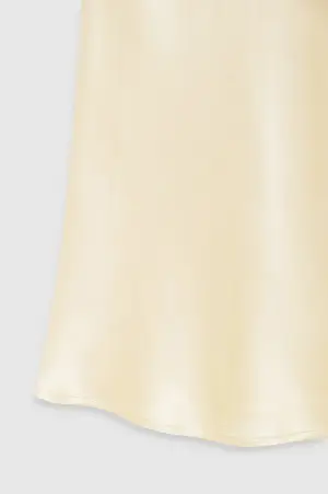 ANINE BING Bar Silk Midi Skirt - Nude