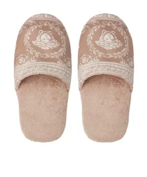 Versace Medusa Printed Slides - Beige