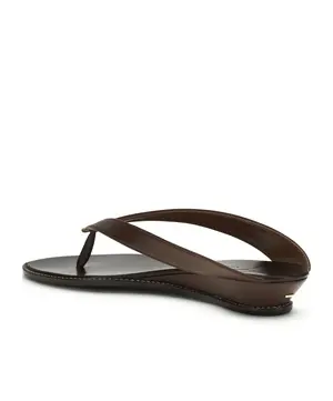 GIUSEPPE ZANOTTI Leather Slip-on Wedge Sandals