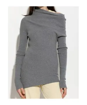 LISA YANG Ribbed Draped Knit Top