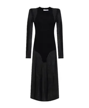 IRO PARIS Long Sleeve Sheer Dress