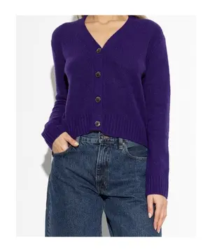 LISA YANG Button V-neck Cardigan - Blue