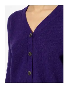 LISA YANG Button V-neck Cardigan - Blue