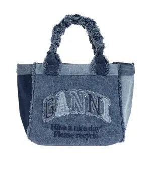 GANNI Paneled Tote Bag With Distressed Details