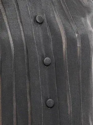 MAISON MARGIELA Sheer Pleated Button-up Shirt