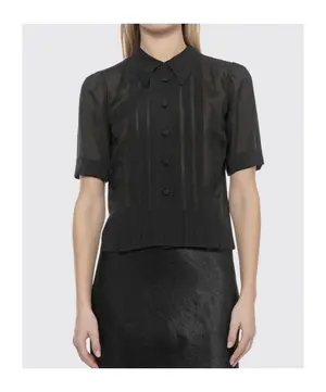 MAISON MARGIELA Sheer Pleated Button-up Shirt