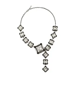 Givenchy Deconstructed Crystal Necklace - Gray