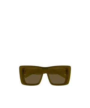 Saint Laurent Sl 900 Howl Rectangular Sunglasses - Brown