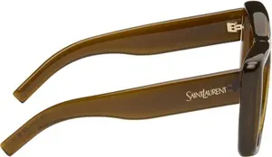 Saint Laurent Sl 900 Howl Rectangular Sunglasses - Brown