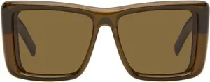 Saint Laurent Sl 900 Howl Rectangular Sunglasses - Brown