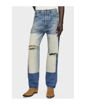MAISON MARGIELA Patched Panel Straight Leg Jeans