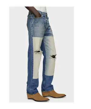 MAISON MARGIELA Patched Panel Straight Leg Jeans