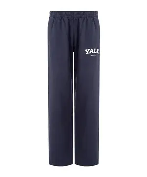 SPORTY  RICH Sporty & Rich Elastic Waist Sports Pants - Black