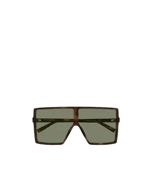 Saint Laurent Betty Rectangular Sunglasses - Green