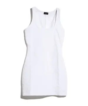 Gucci Gg Jersey Jacquard Sleeveless Scoop Neck Dress - White