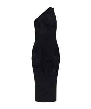 IRO PARIS Sleeveless One-shoulder Rib-knit Dress