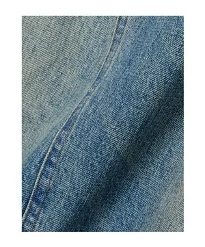R13 Jesse Distressed Denim Midi Skirt