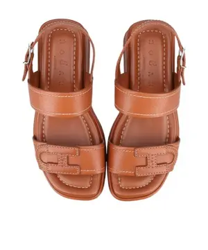 Hogan Buckled Platform Sandals - Brown