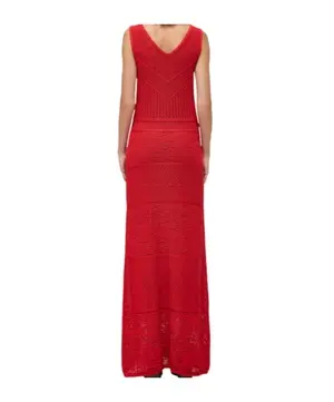 BLUGIRL Crochet-knit V-neck Maxi Dress