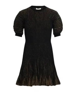 Ulla Johnson Talie Mini Dress With Puff Sleeves And Pleated Skirt
