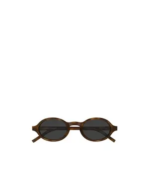 Saint Laurent Oval Frame Sunglasses - Black