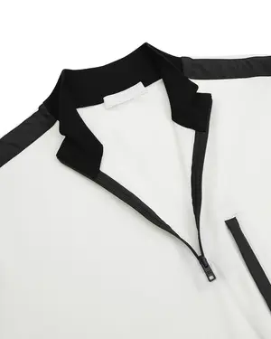Prada Long Sleeve Zipper Detail T-shirt - White