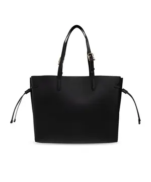 Furla Ava Large Shopper Bag With Logo Detail - Black