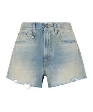 R13 Frayed Denim Shorts