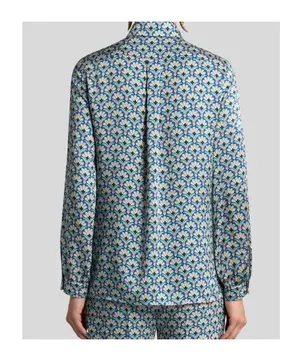 Etro Micro Palm Motif Twill Shirt