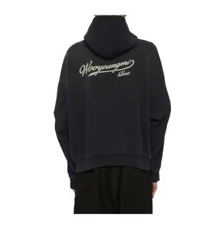 WOOYOUNGMI Full Zip Hoodie - Black