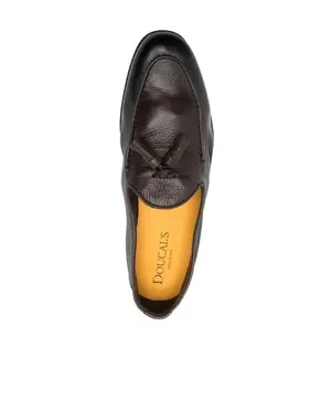 DOUCAL'S Tassel Leather Loafers - Black
