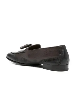 DOUCAL'S Tassel Leather Loafers - Black