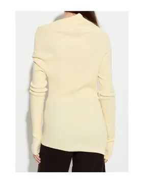 LISA YANG Draped Roll-neck Knitted Top