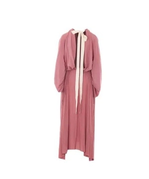 LANVIN Open-back Gathered Maxi Dress - Pink