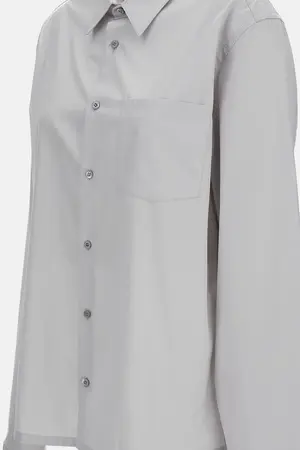 RIER Button-up Long-sleeved Shirt - Light Gray