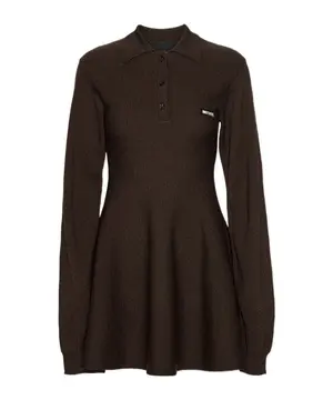 ROTATE BY BIRGER CHRISTENSEN Long Sleeve Knit Polo Dress
