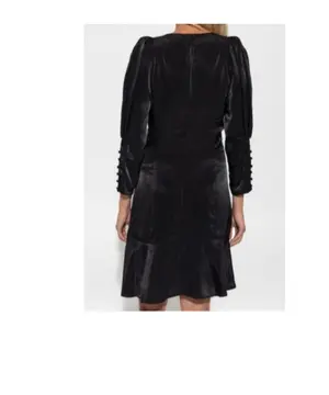 IRO PARIS V-neck Asymmetrical Dress - Black