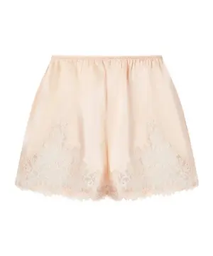 DÔEN Iona Lace-trimmed Silk-satin Shorts - No