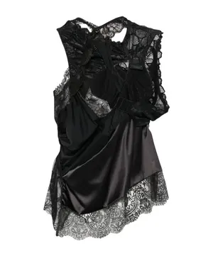 Junya Watanabe V-neck Lace Trimmed Cover-up