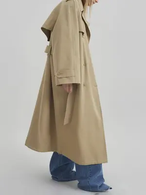 THE FRANKIE SHOP Riva Oversized Trench Coat