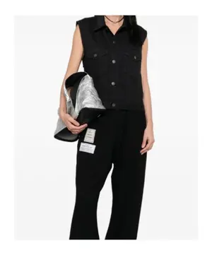 HAIKURE Ryder Frayed Denim Vest - Black