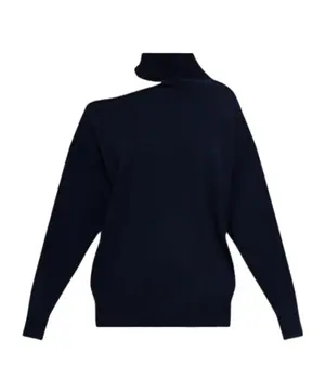 LISA YANG Alvia Cutout Turtleneck Knitwear - Black