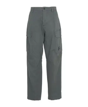 C.P. COMPANY Logo Plaque Cargo Trousers - Gray