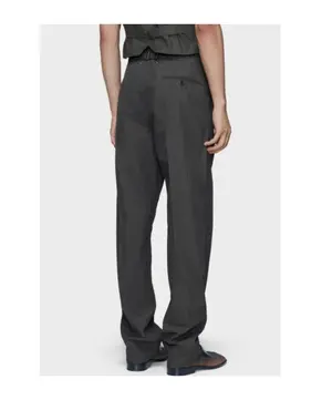 MAISON MARGIELA Creased Cotton Poplin Wide-leg Trousers