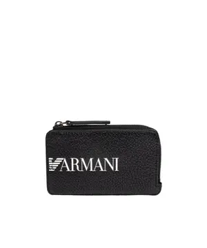 Emporio Armani Logo-plaque Zip-around Cardholder - Black