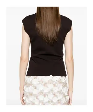 P.a.r.o.s.h Sleeveless Round Neck Vest - Black
