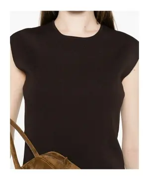 P.a.r.o.s.h Sleeveless Round Neck Vest - Black