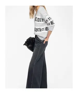 Zadig&Voltaire Rock & Roll" Jacquard Cardigan - Gray