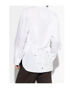 SAMSOE SAMSOE Long Sleeve Shirt With Adjustable Back Ties